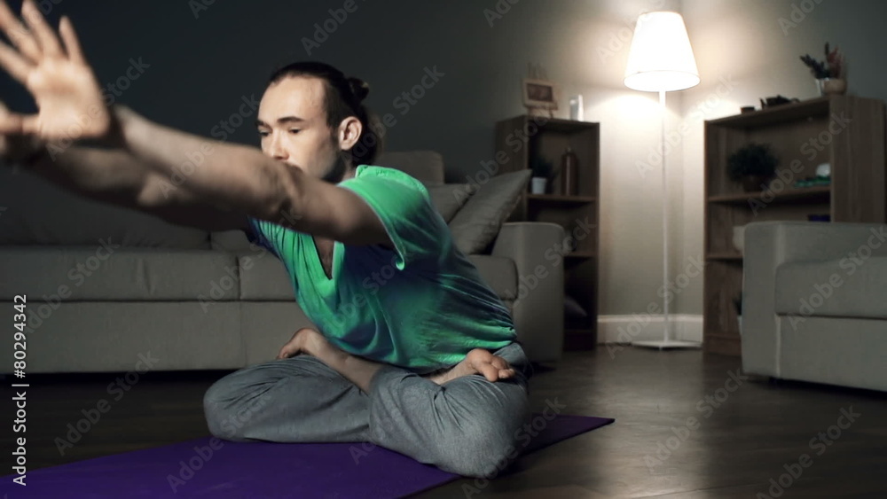 Downward Facing Lotus Pose Stock Video | Adobe Stock