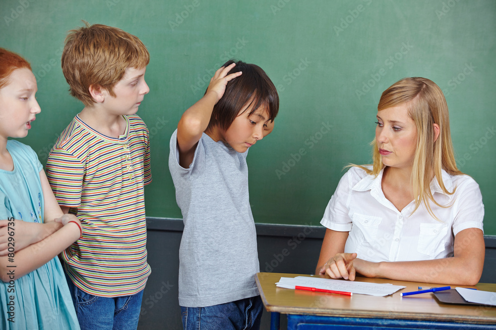 Student getting bad grade in school Stock Photo | Adobe Stock