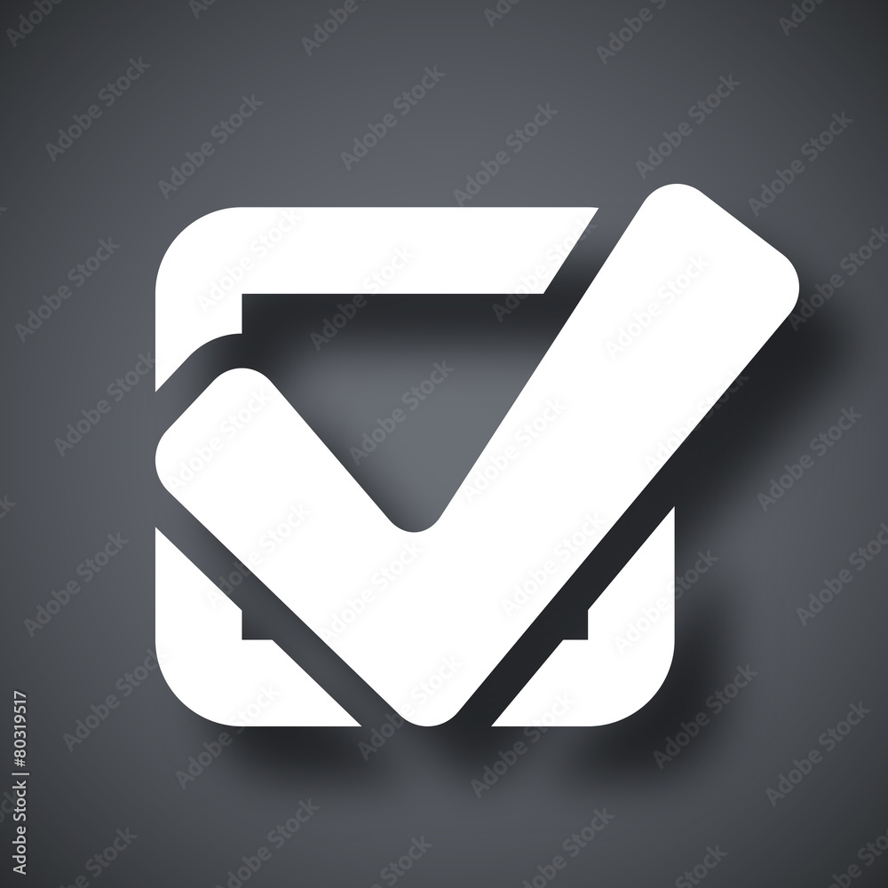 Vector tick check box icon Stock Vector | Adobe Stock