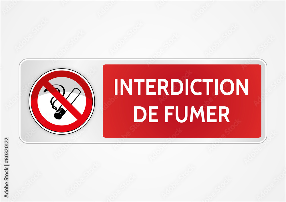 Interdit de fumer Stock Vector | Adobe Stock