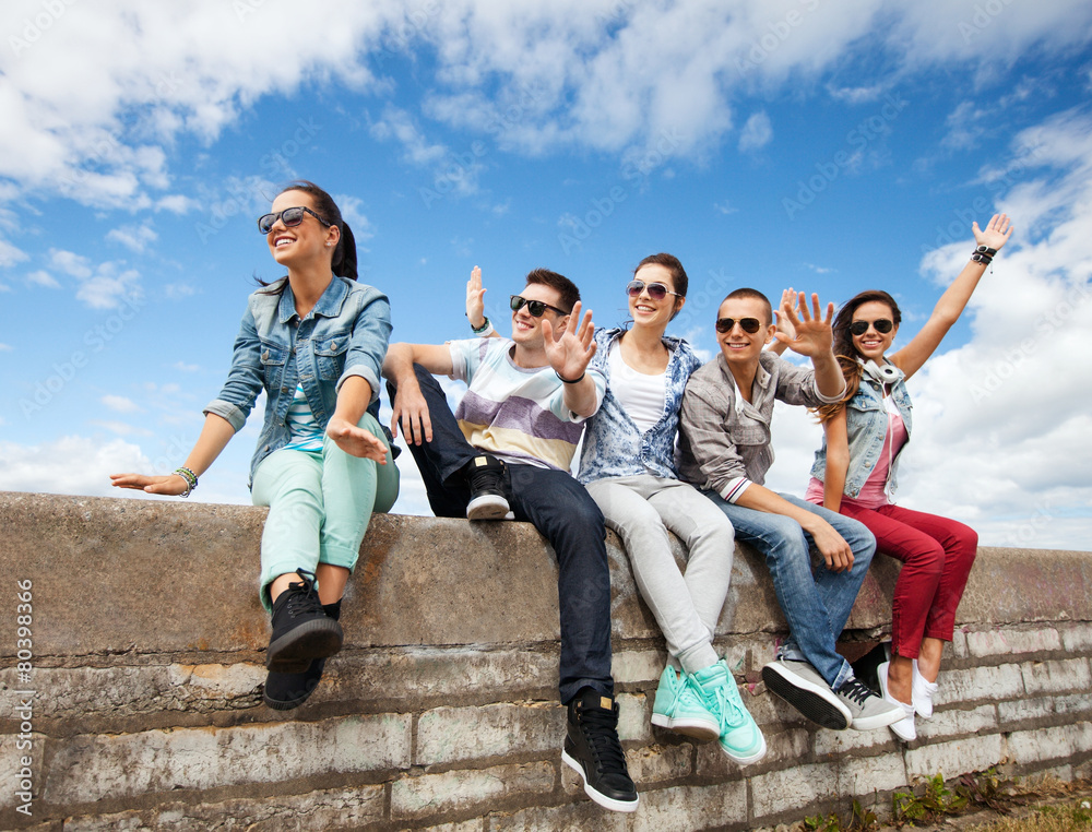 Group Of Teenagers Hanging Out