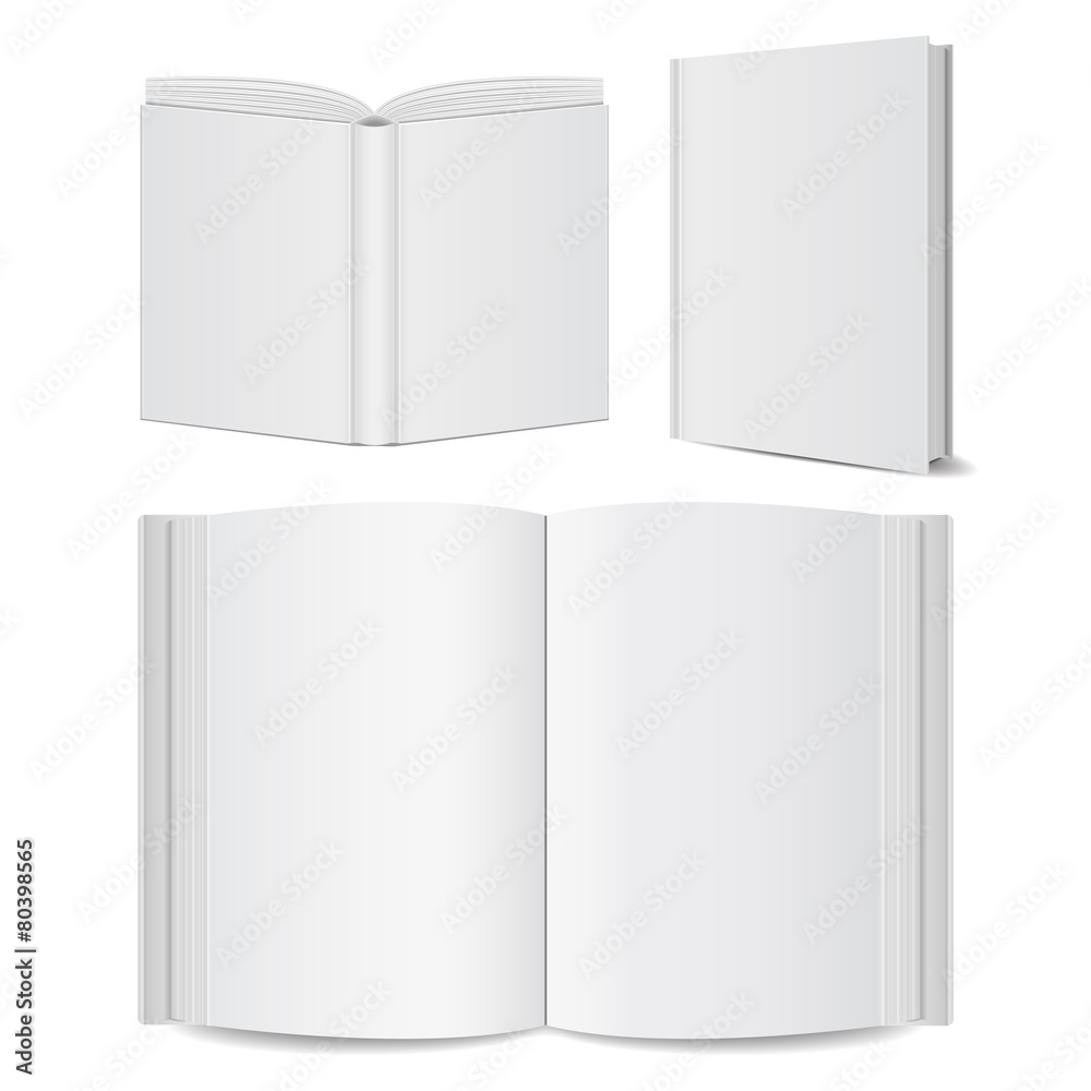 open book blank set Stock Vector | Adobe Stock