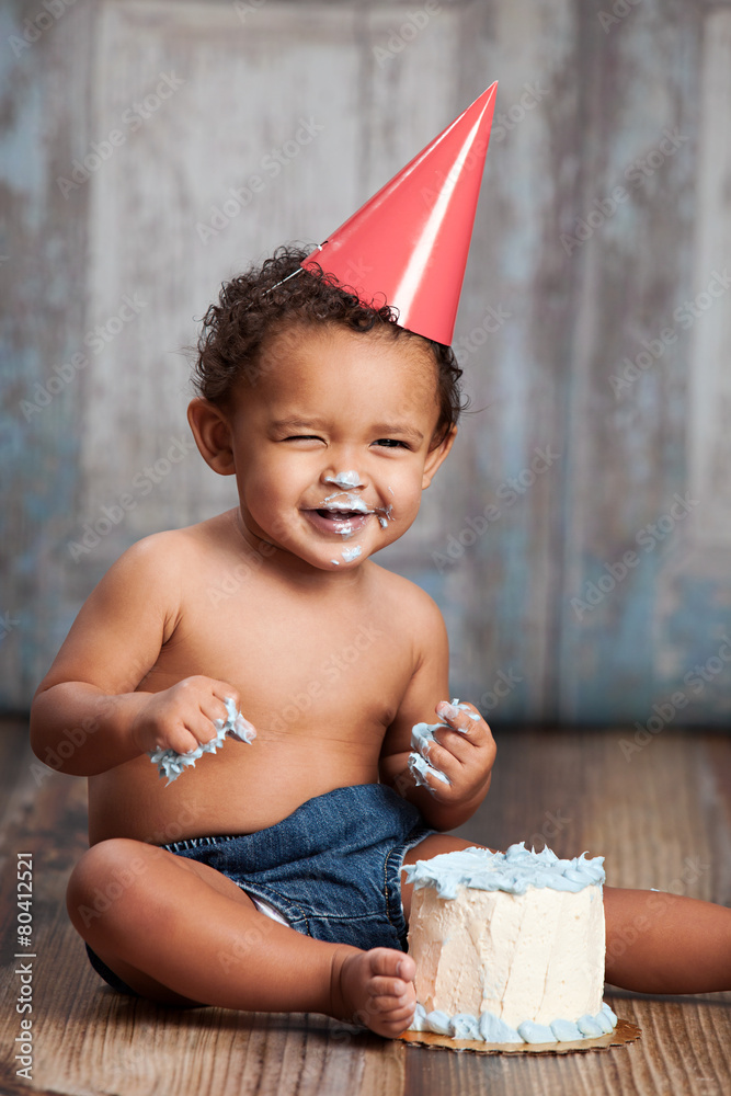 Cake Smash Fun Stock Photo | Adobe Stock