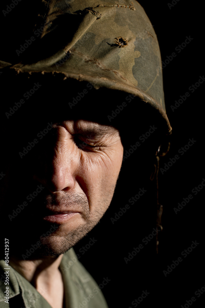 Crying Vietnam War Soldier Stock Photo | Adobe Stock