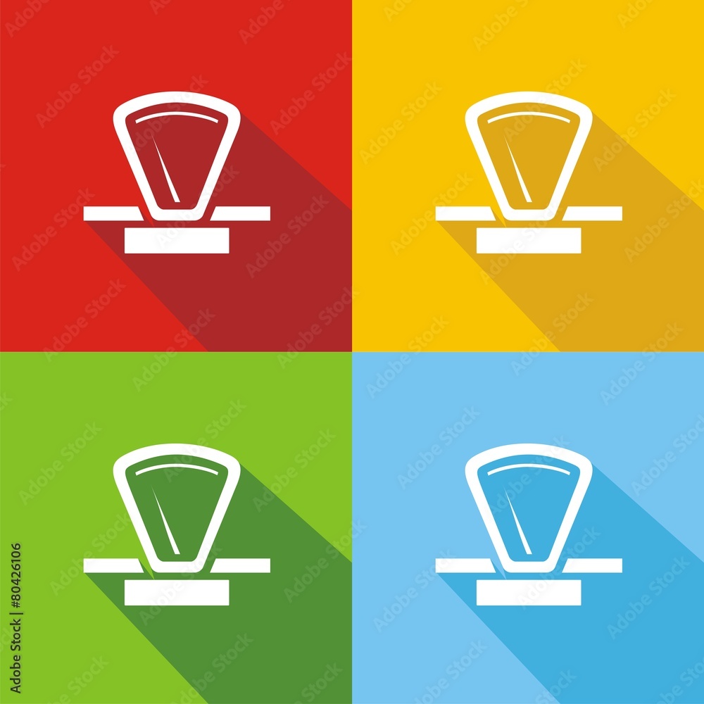 Iconos balanza 70s colores sombra Stock Vector | Adobe Stock