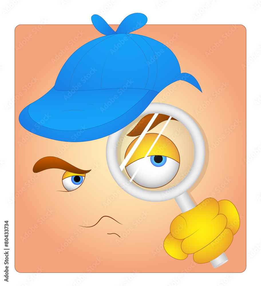 Detective Box Smiley Stock Vector | Adobe Stock