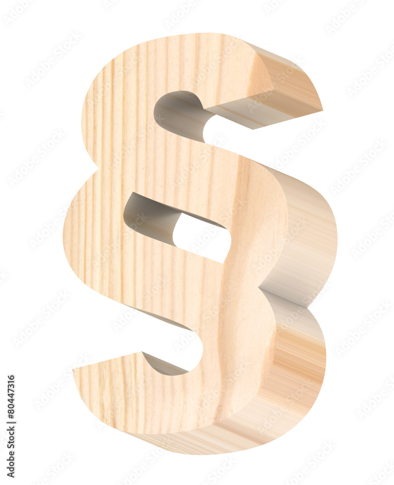 Paragraph sign from pine wood alphabet set isolated over white. Stock ...