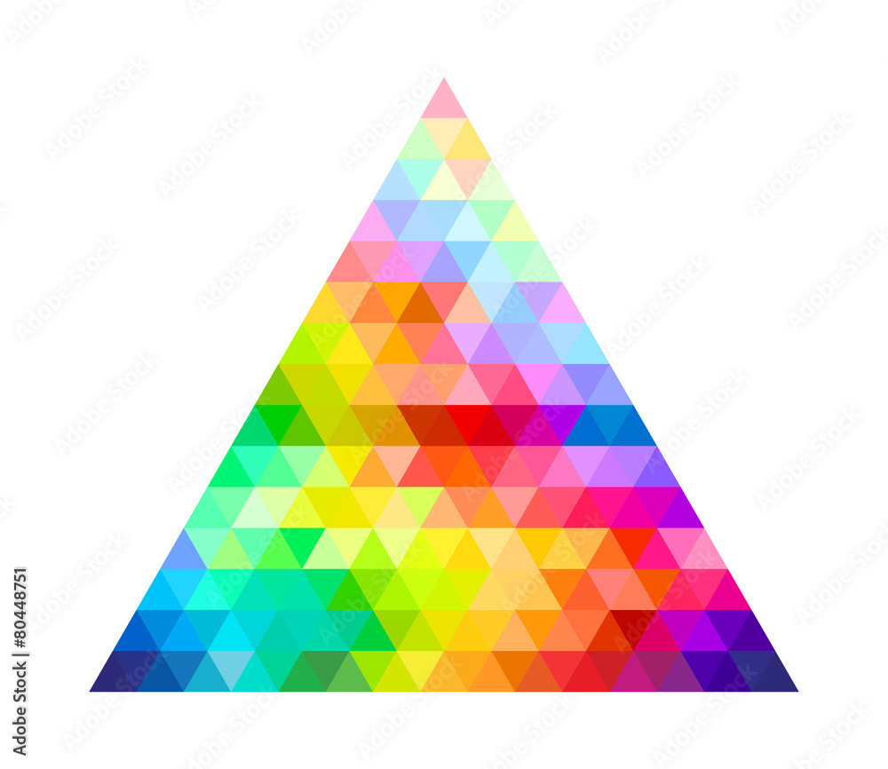 Triangle Color Palette Guide Spectrum Vector Stock Vector | Adobe Stock