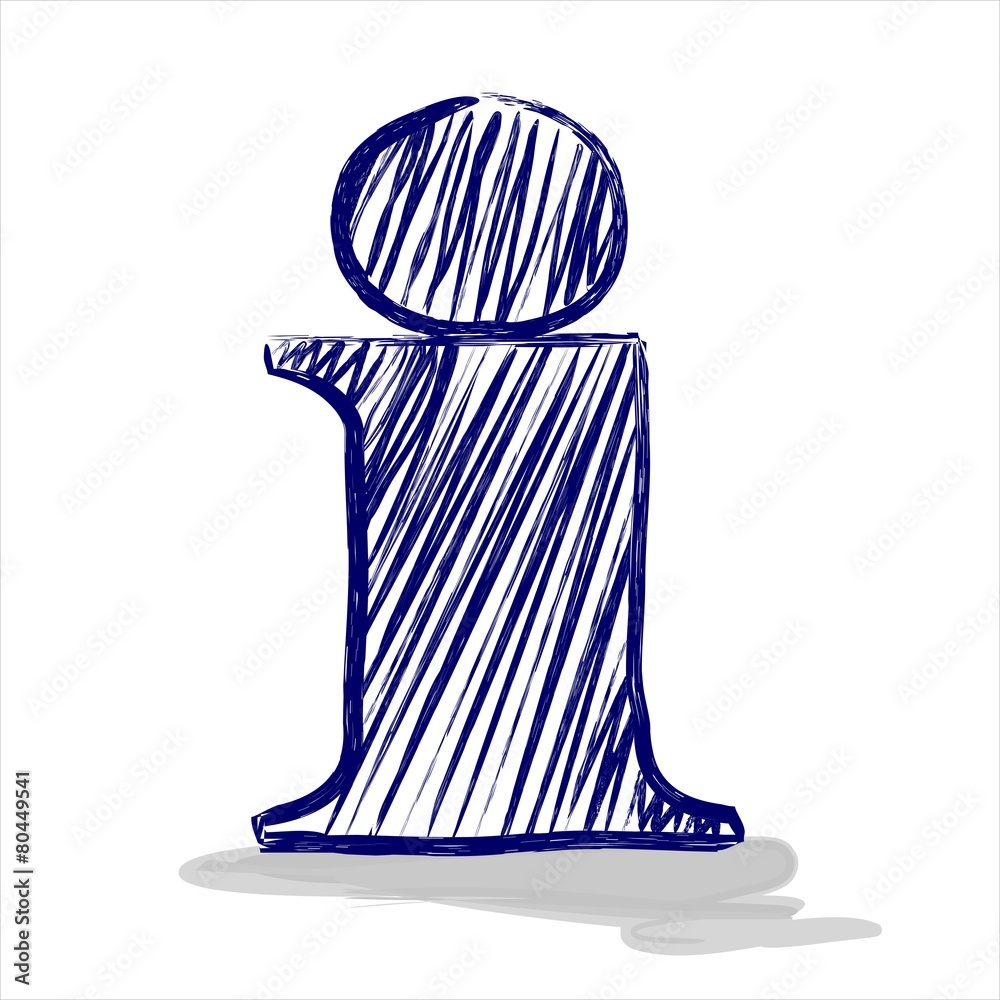 Information Zeichen Skizze Schraffiert Stock Vector | Adobe Stock