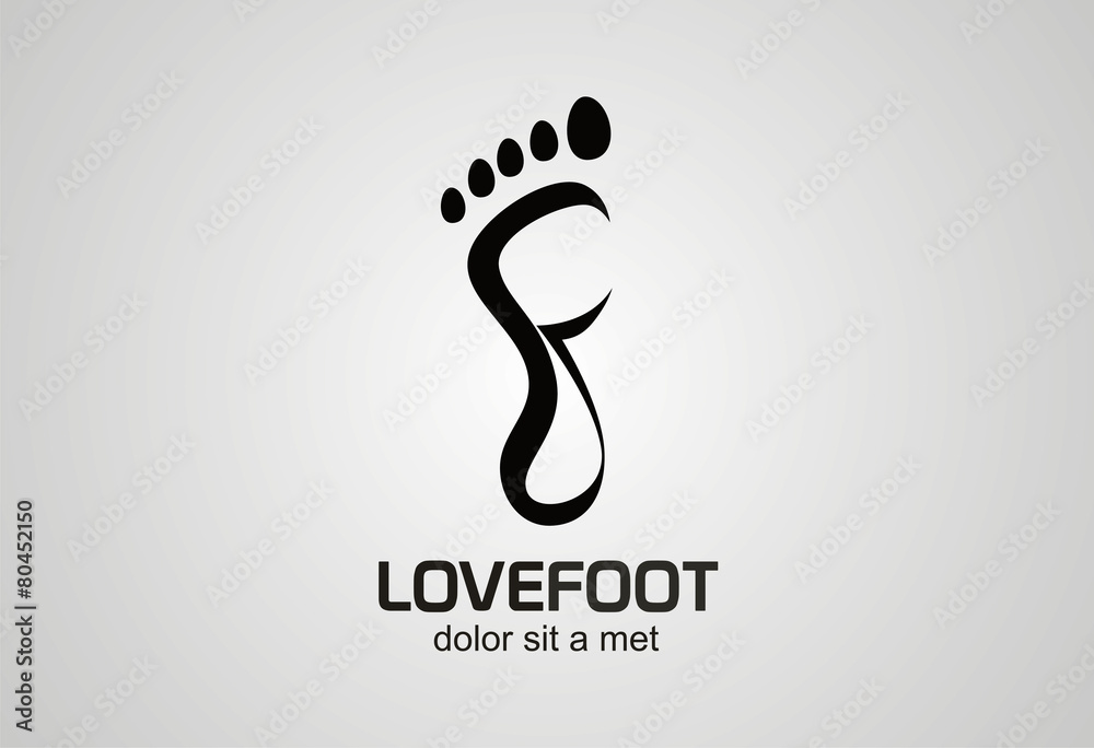 Foot creative logo vector Stock Vector | Adobe Stock