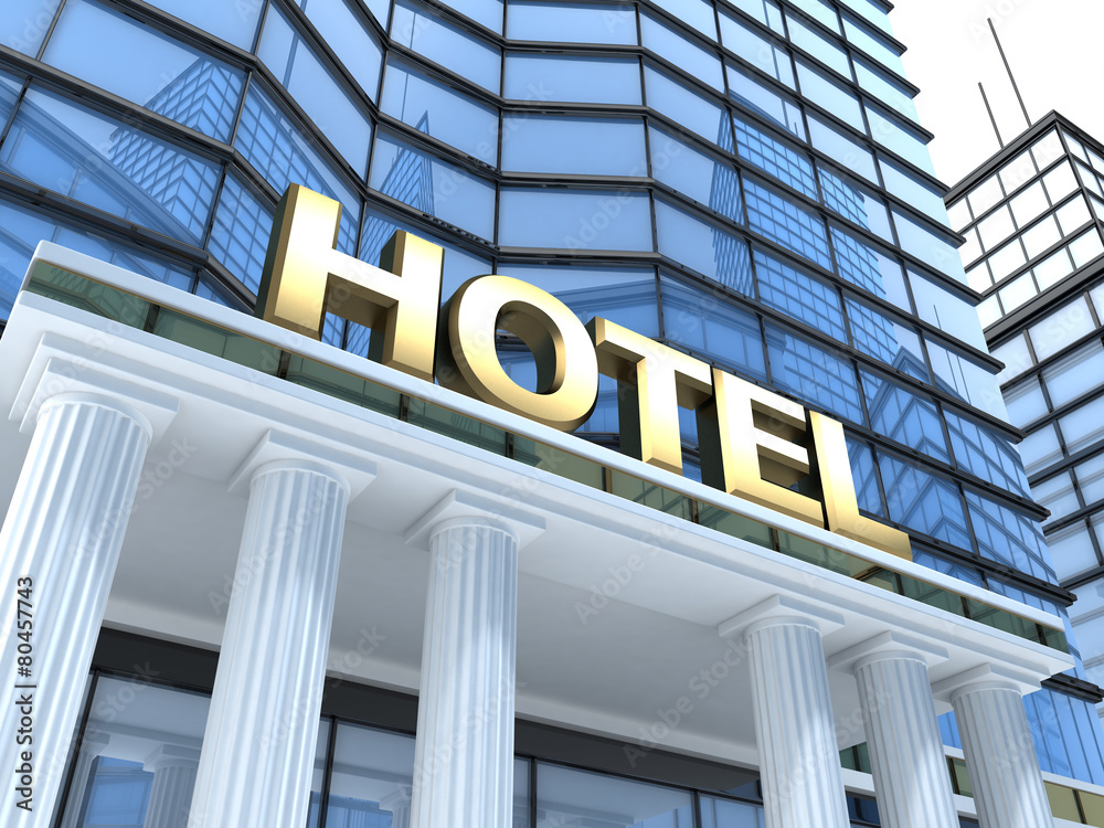 Big hotel Stock Illustration | Adobe Stock