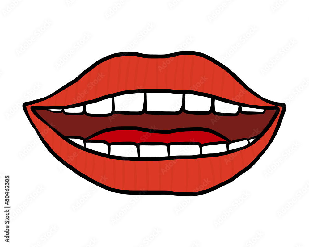 smiling mouth Stock Vector | Adobe Stock