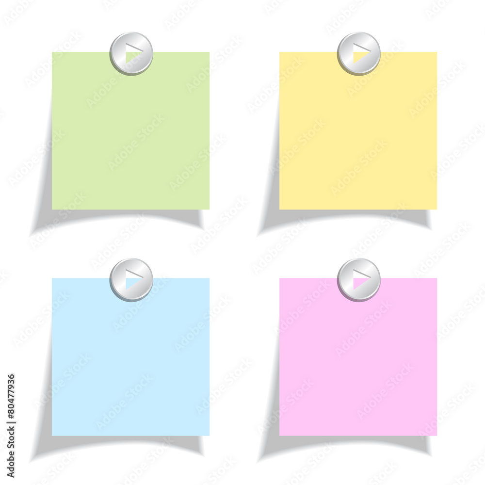Vetor de Square post-it note papers do Stock | Adobe Stock