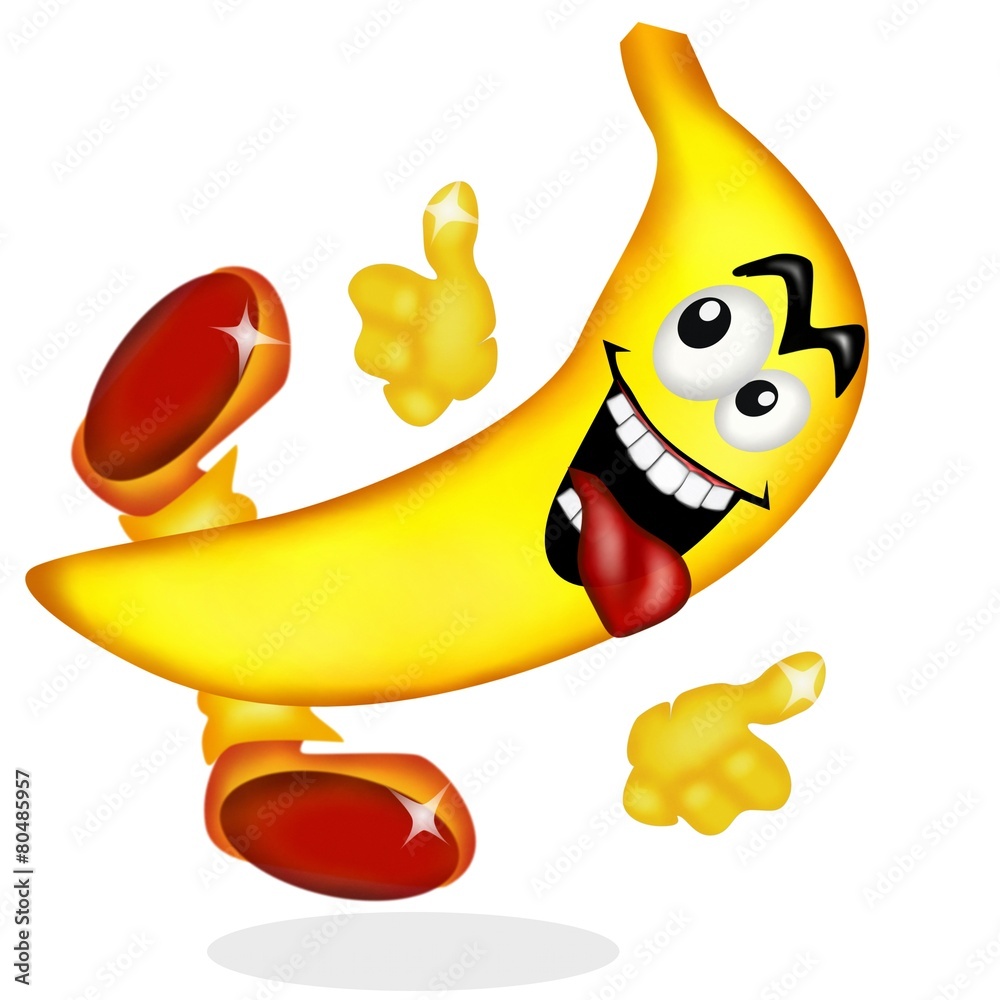 banana rock and roll Stock Illustration | Adobe Stock