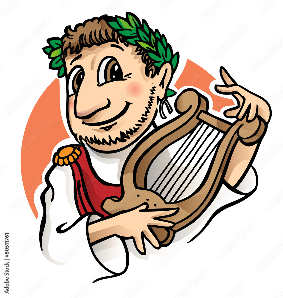 roman emperor cartoon isolated on white Stock Vector | Adobe Stock