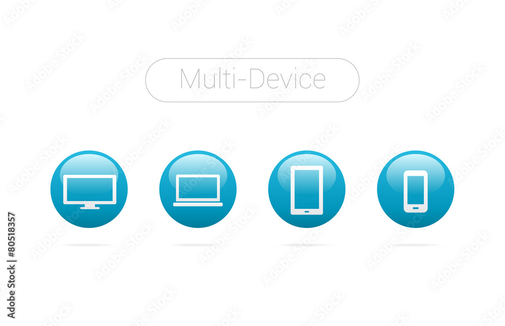 Multi-Device icons Stock Vector | Adobe Stock