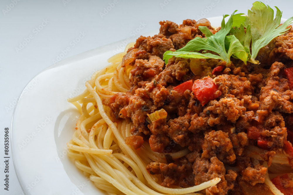 Spaghetti Bolognese Stock Photo | Adobe Stock