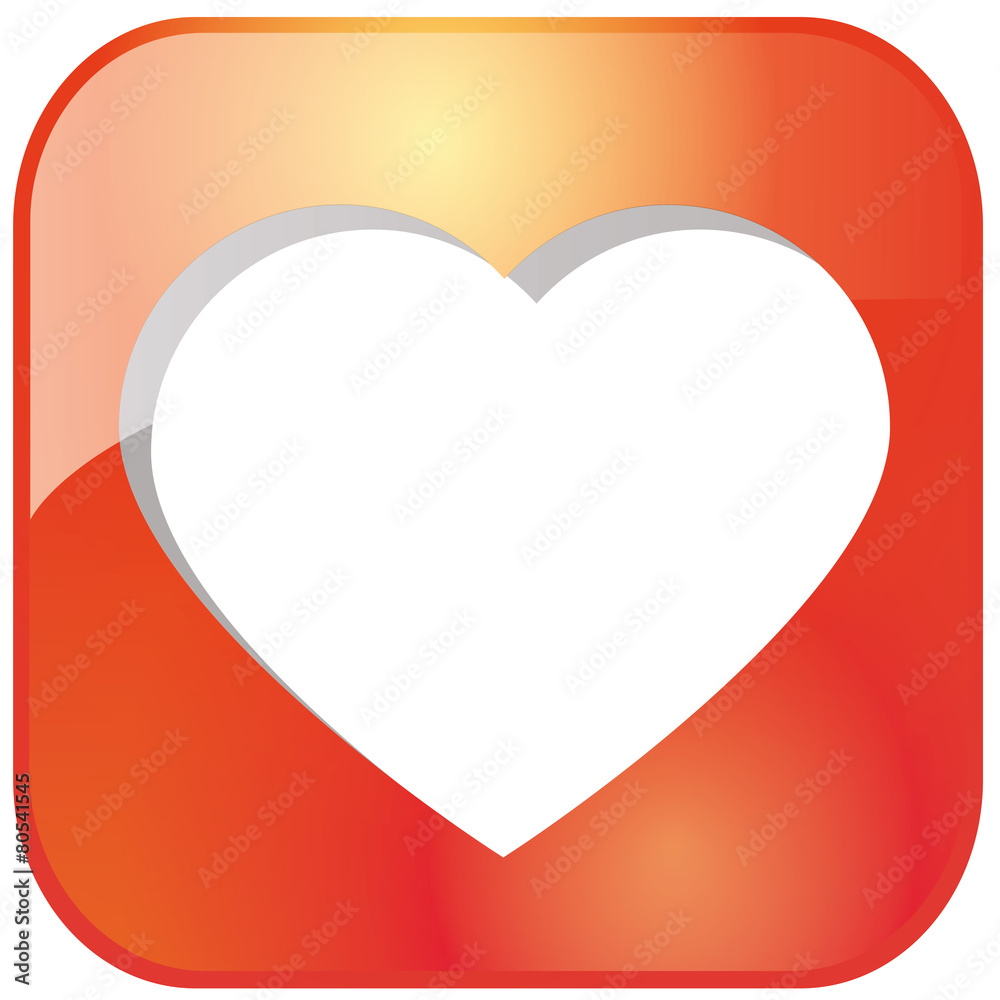 Heart Button Stock Illustration | Adobe Stock