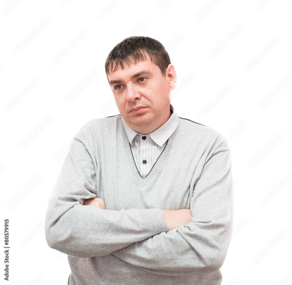 young man folded his hands Stock Photo | Adobe Stock