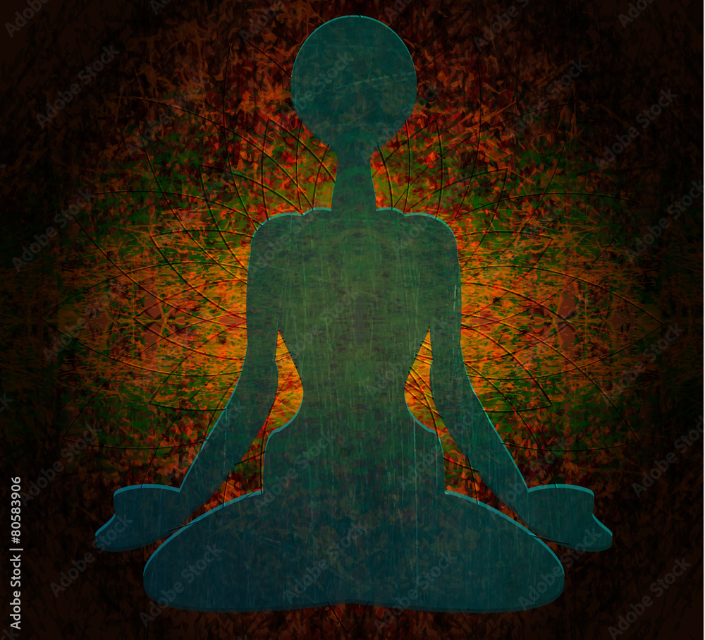 illustration of lotus pose Stock Vector | Adobe Stock