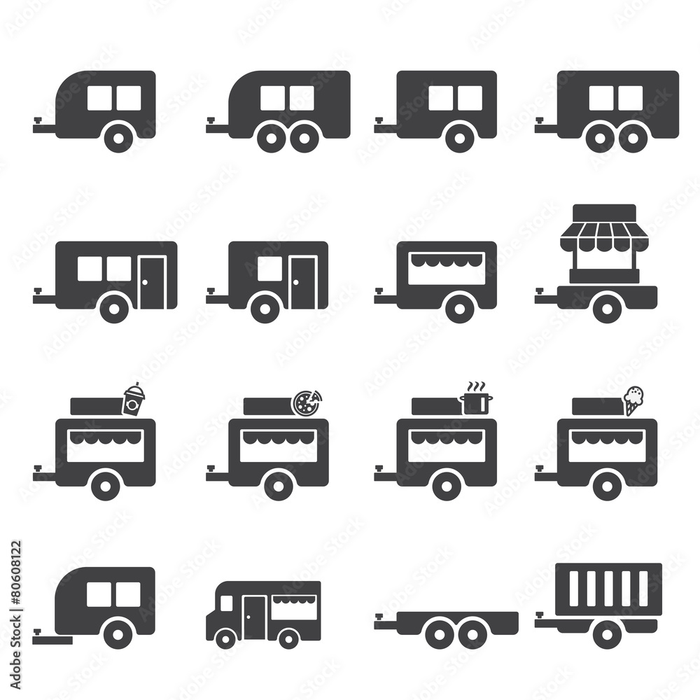 trailer icon Stock Vector | Adobe Stock