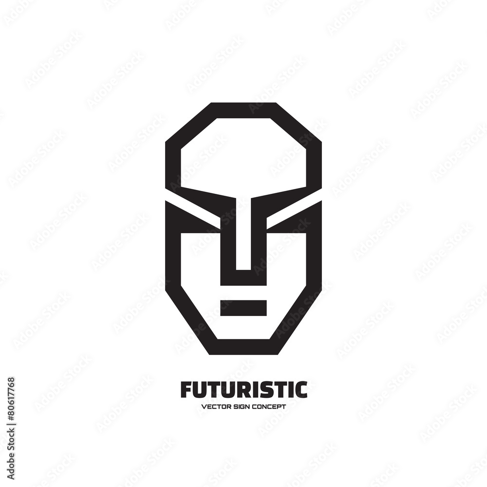 Abstract human face - vector logo. Human character logo. Stock Vector ...