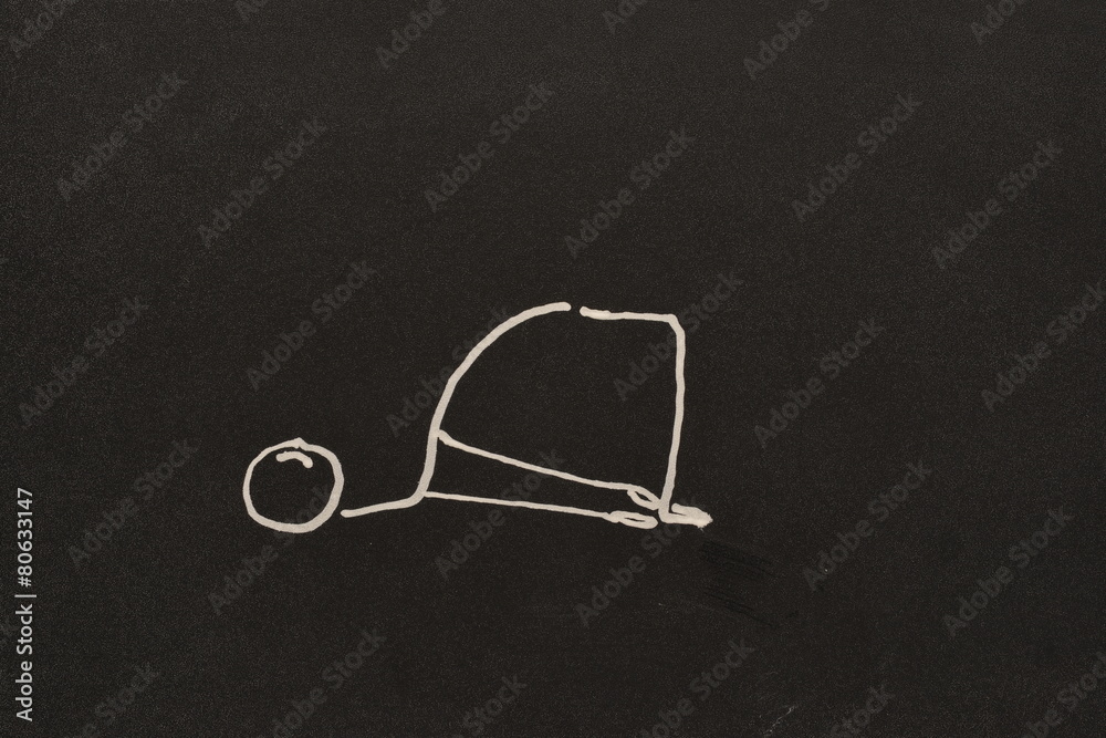 yoga Bridge Pose - Setu Bandha Sarvangasana on blackboard Stock Photo ...
