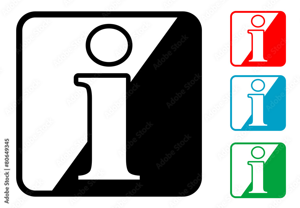 Icono simbolo informacion en varios colores Stock Vector | Adobe Stock