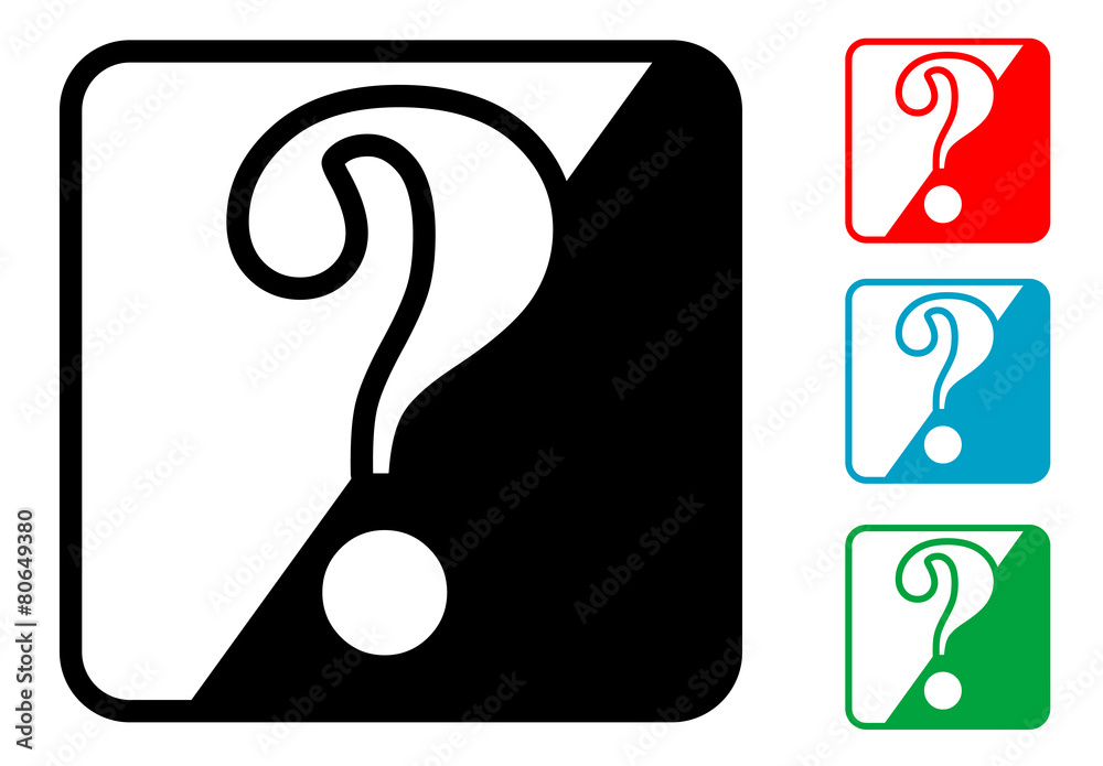 Icono simbolo interrogacion en varios colores Stock Vector | Adobe Stock