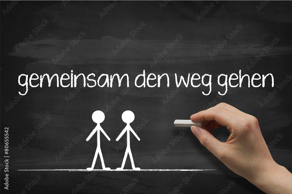 Gemeinsam den weg gehen 3003 Stock-Foto | Adobe Stock