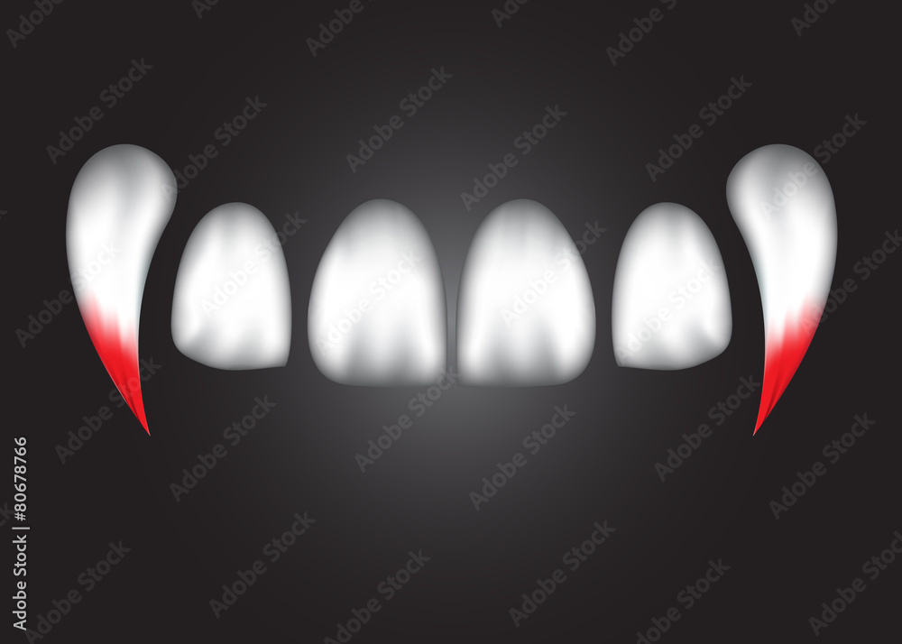 vampire teeth. Stock Vector | Adobe Stock