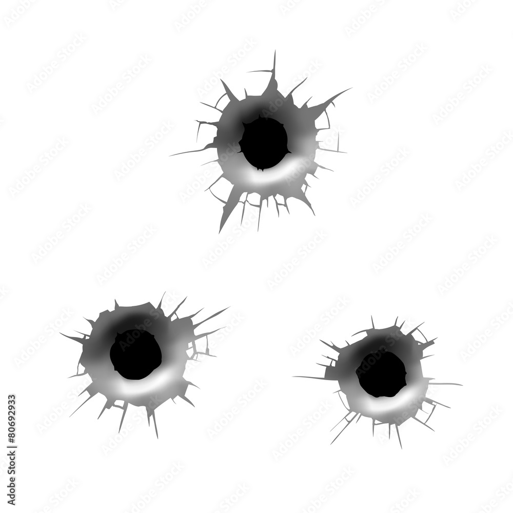 Bullet holes Stock Vector | Adobe Stock
