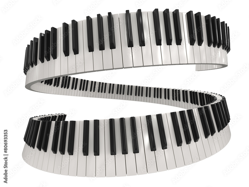 Piano keys (clipping path included) Stock Illustration | Adobe Stock