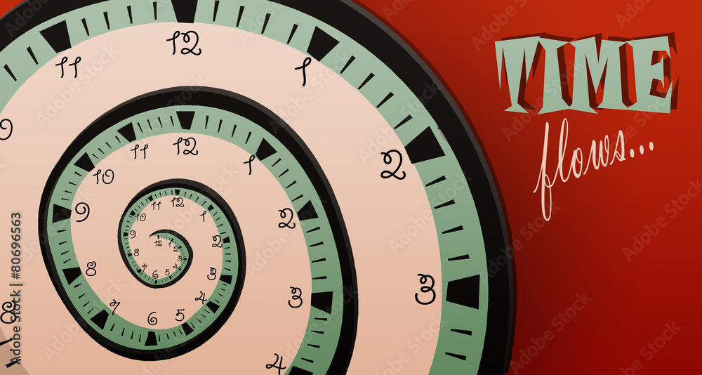 Time flows Stock Illustration | Adobe Stock