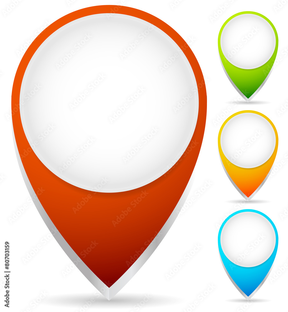 Map Marker, Map Pin Graphics Stock Vector | Adobe Stock