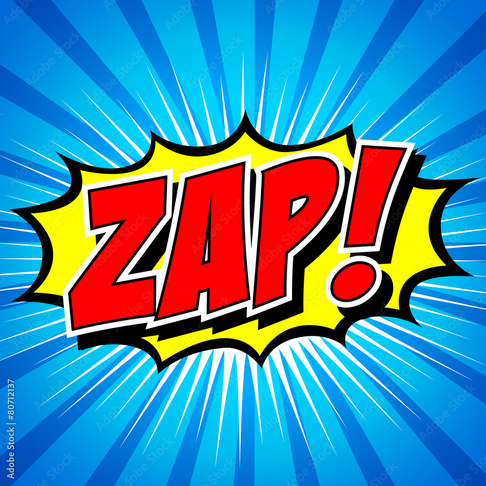 Zap! - Comic Speech Bubble, Cartoon Stock Vector | Adobe Stock