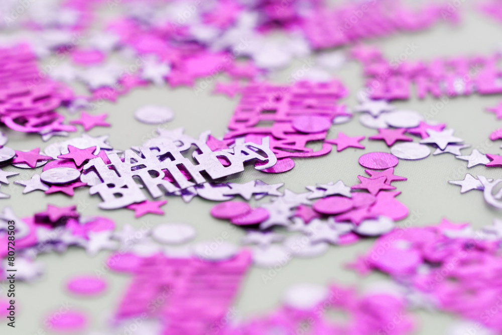 Happy birthday confetti Stock Photo | Adobe Stock
