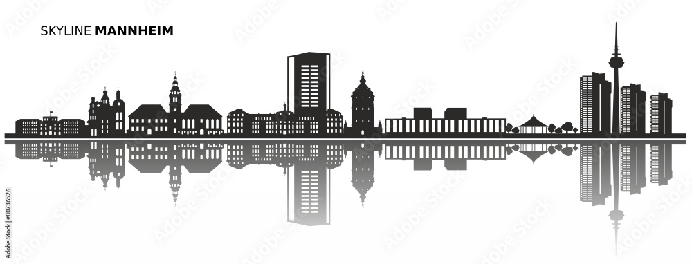Skyline Mannheim Stock Vector | Adobe Stock