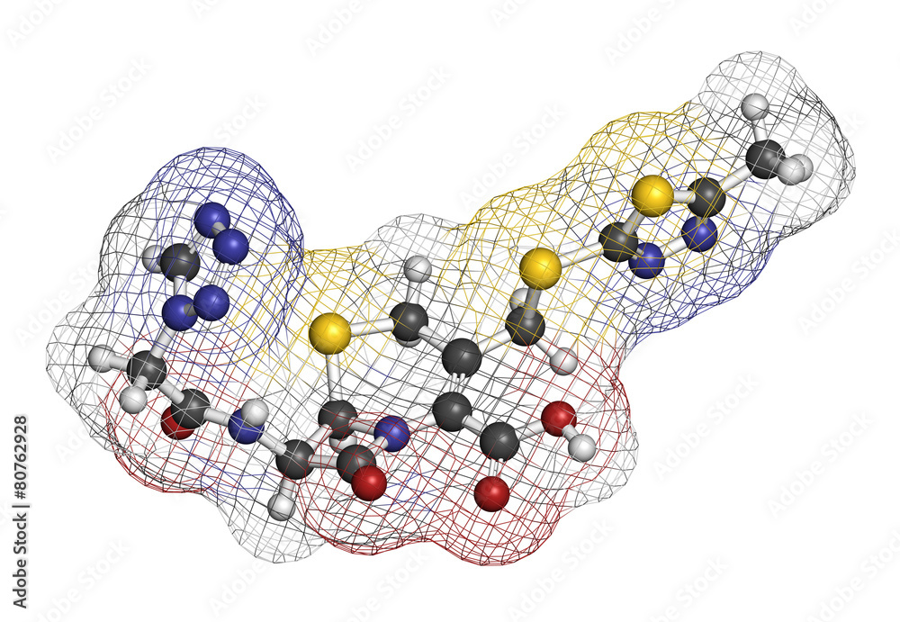 Cefazolin antibiotic drug molecule Stock Illustration | Adobe Stock