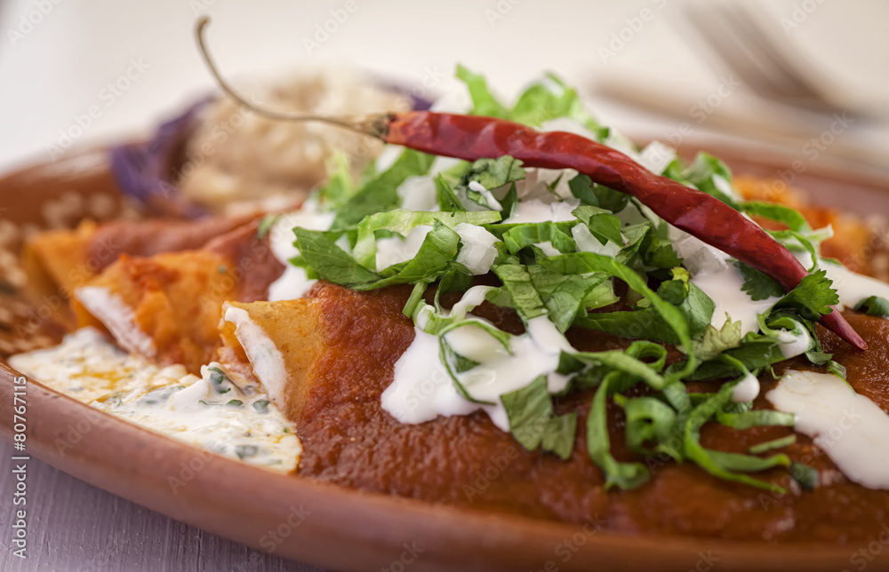 Enchiladas Rojas foto de Stock | Adobe Stock
