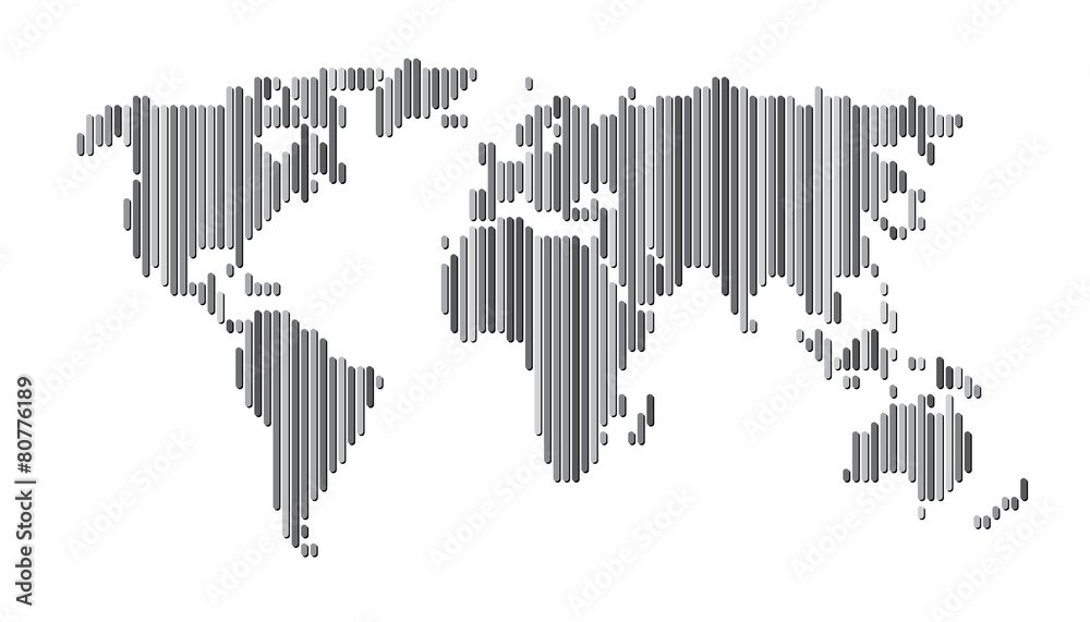 World map vertical lines EPS 10 Stock Vector | Adobe Stock