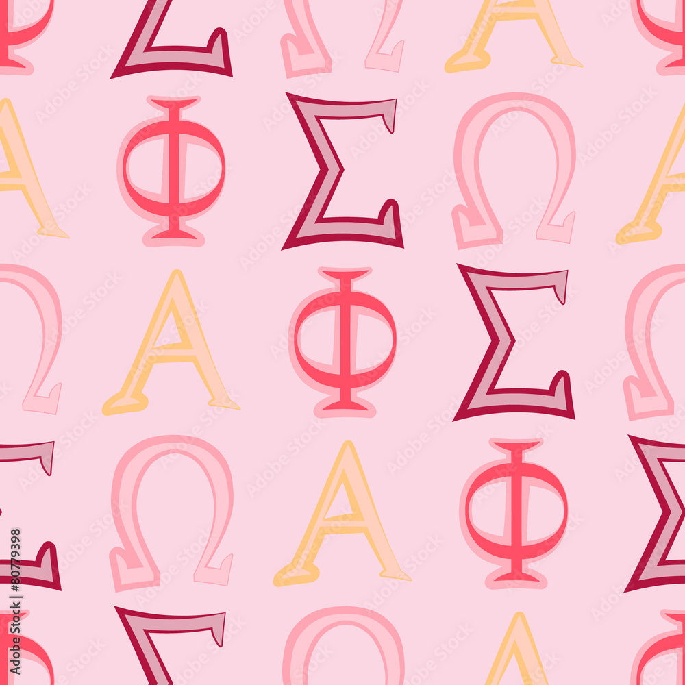 seamless background with letters of the Greek alphabet Stock Vector ...