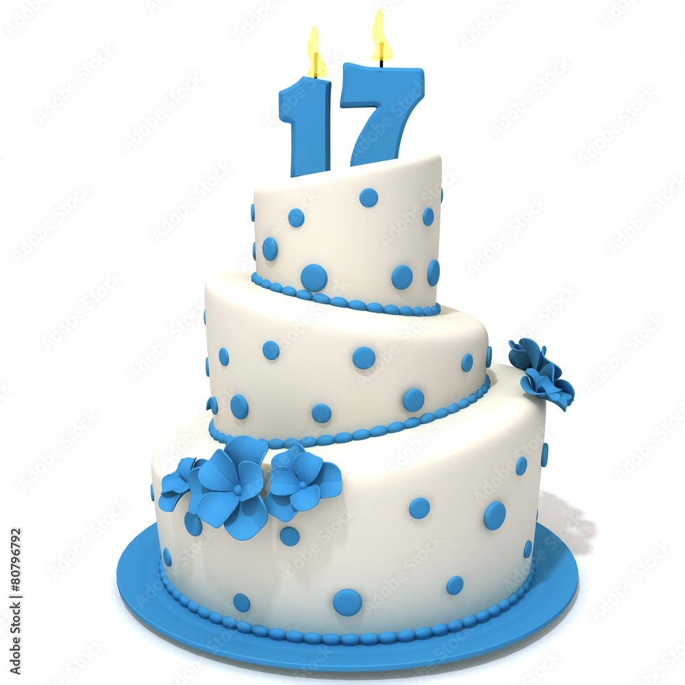 Happy 17th Birthday Cake