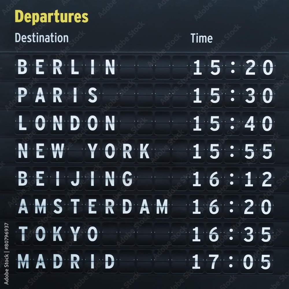 Flight destinations Stock Photo | Adobe Stock