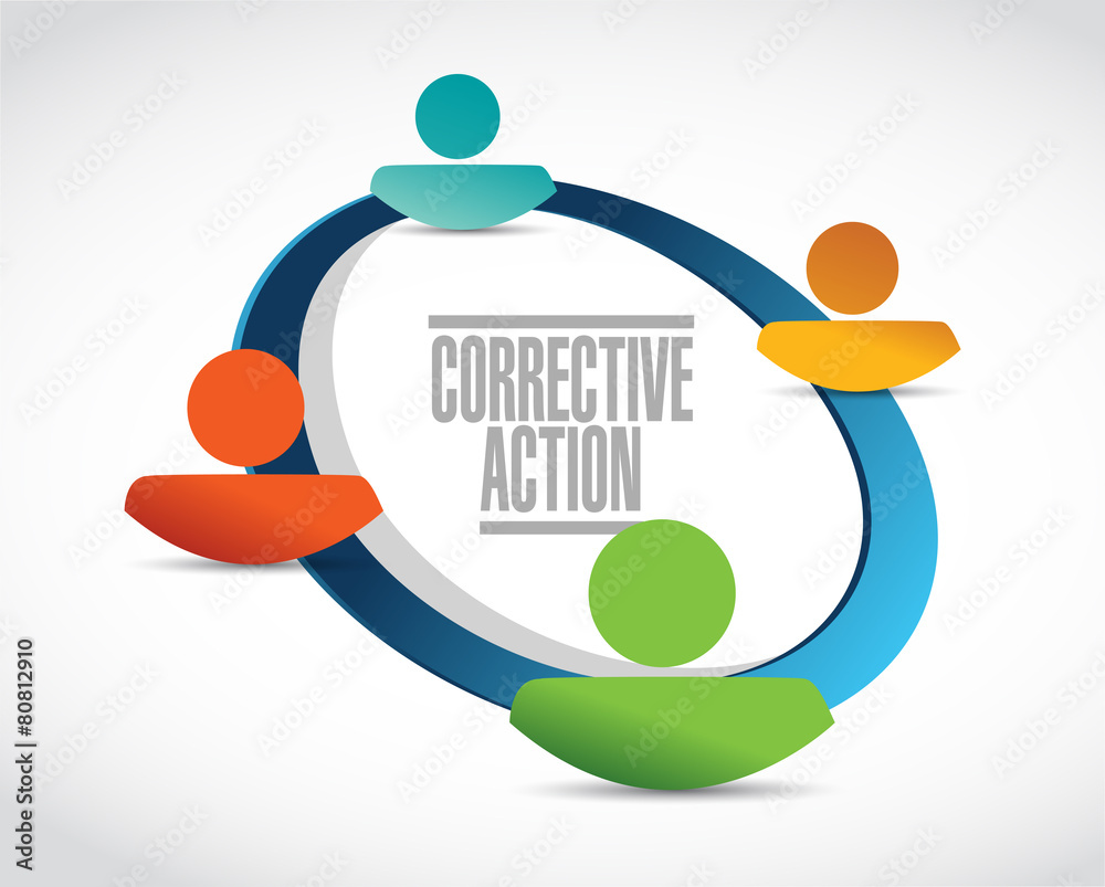 corrective action people network illustration Stock Illustration ...