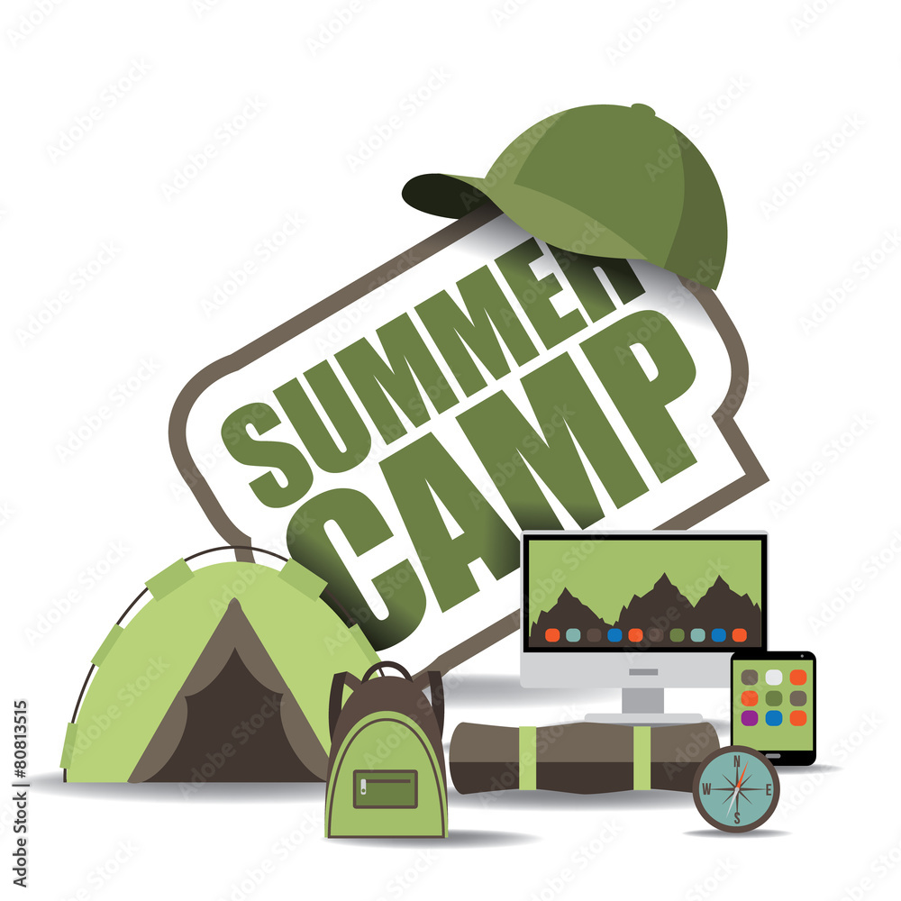 Vetor De Summer Camp Icon Eps 10 Vector Do Stock Adobe Stock