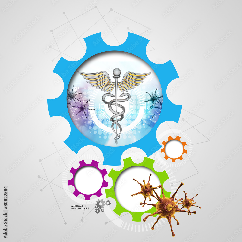 caduceus medical symbol Stock Illustration | Adobe Stock