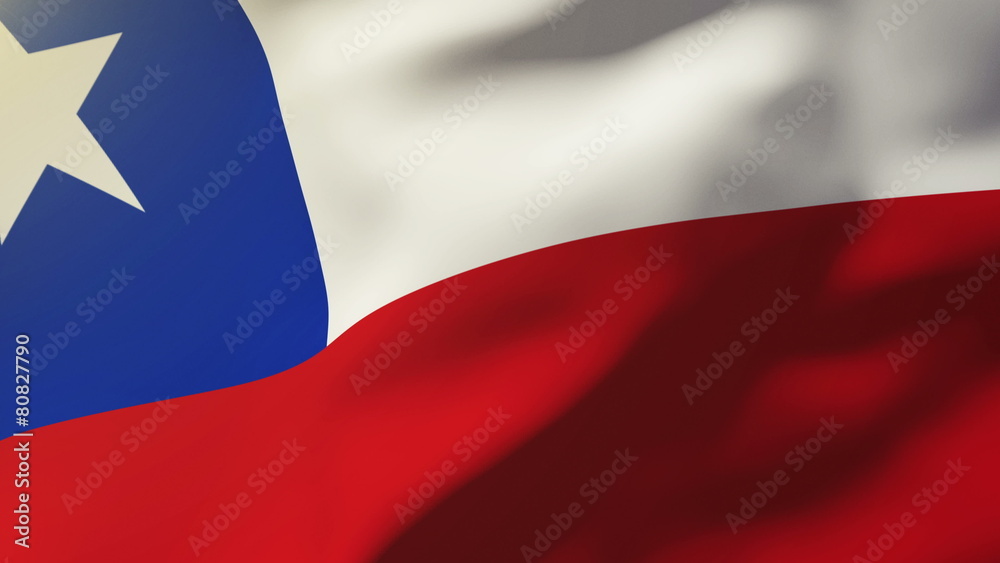 Chile flag waving in the wind. Looping sun rises style Stock Video ...