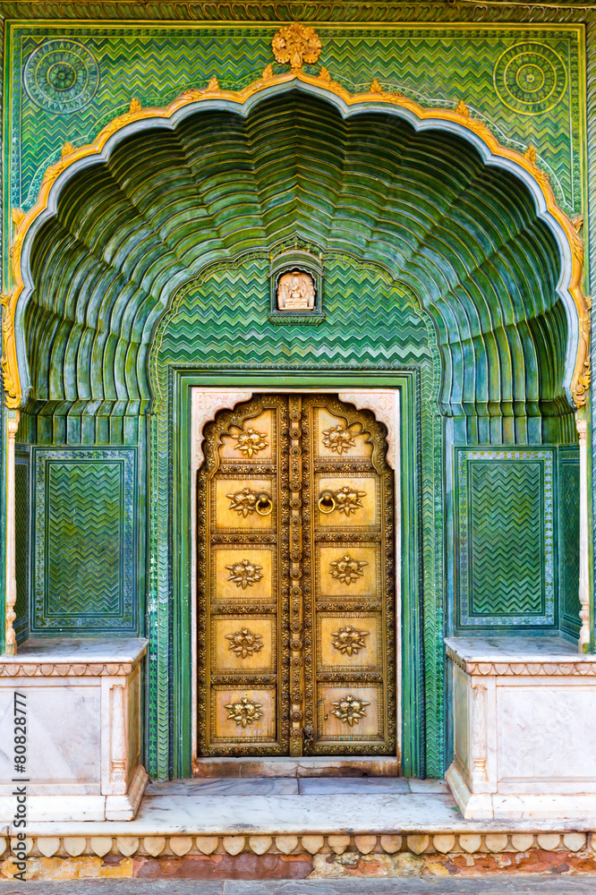 Jaipur City Palace gate Stock Photo | Adobe Stock