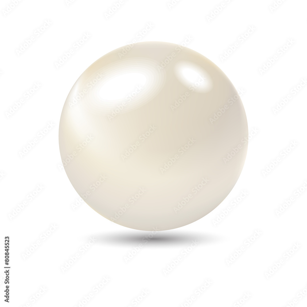 Very realistic shiny pearl. Gradient mesh used. Stock Vector | Adobe Stock